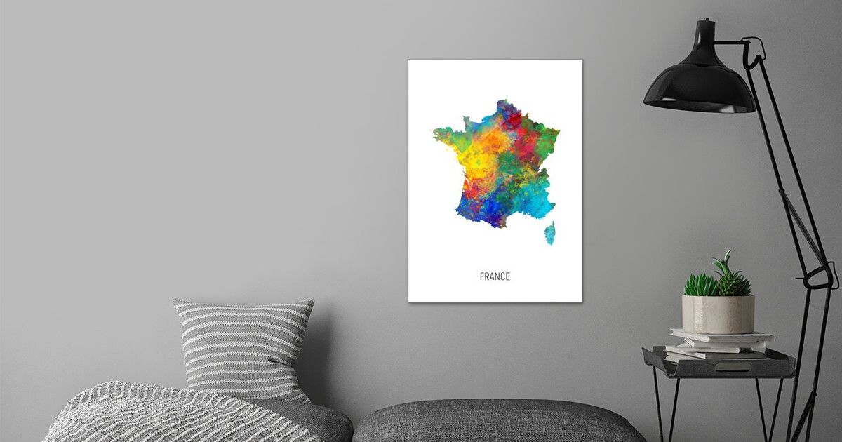 'France Map' Poster by Michael Tompsett | Displate