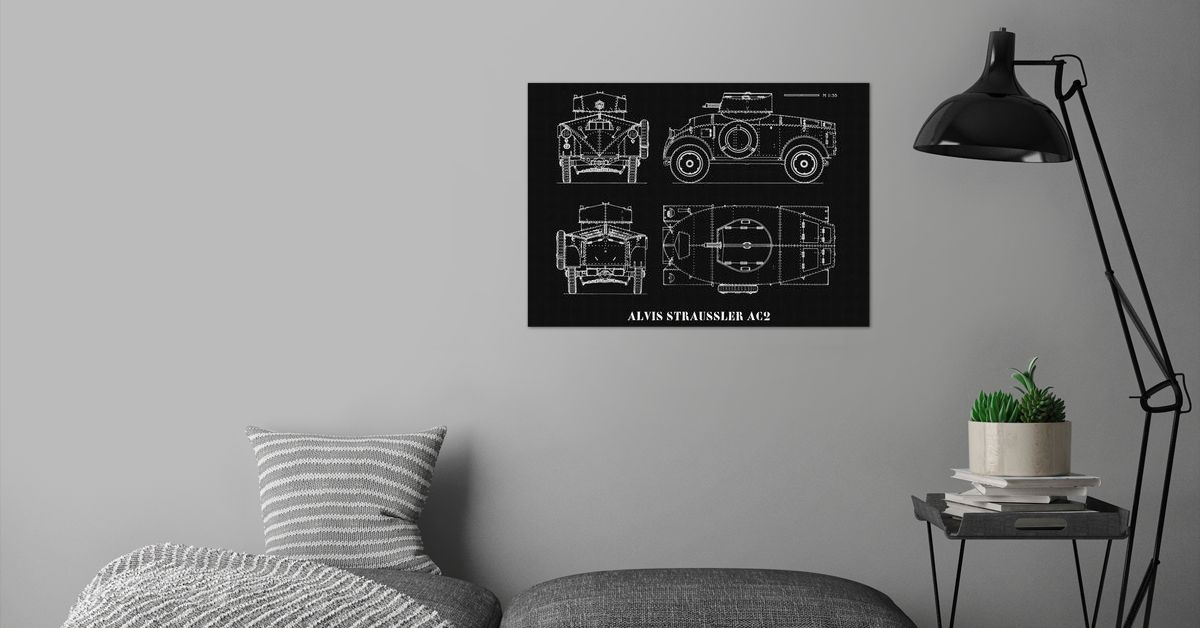 'ALVIS STRAUSSLER AC2' Poster by Blueprint Expert | Displate