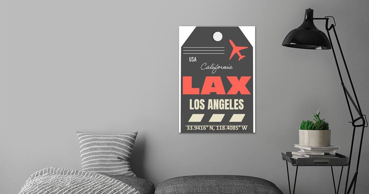 'LAX Los Angeles ON TIME' Poster by Epic Adventure | Displate