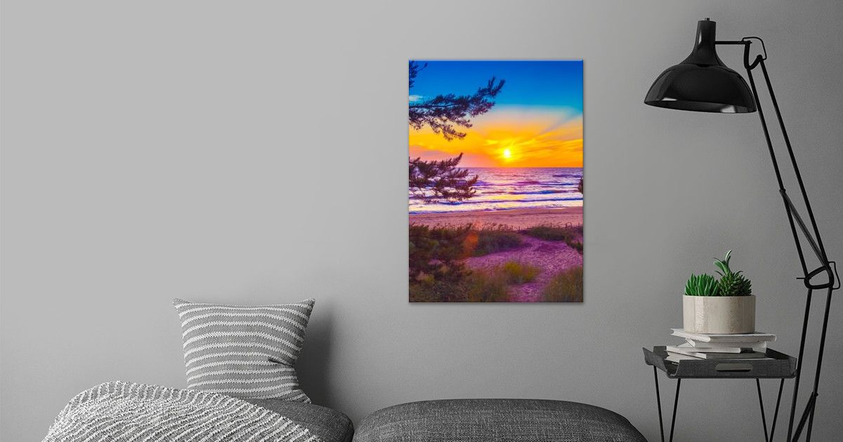 'Beautiful Sunset Over Sea' Poster by Stunning Wallpapers | Displate