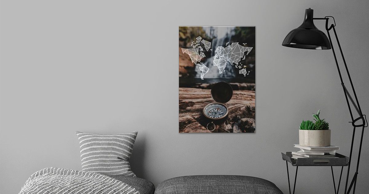 'compass world map' Poster by JMdrawings | Displate