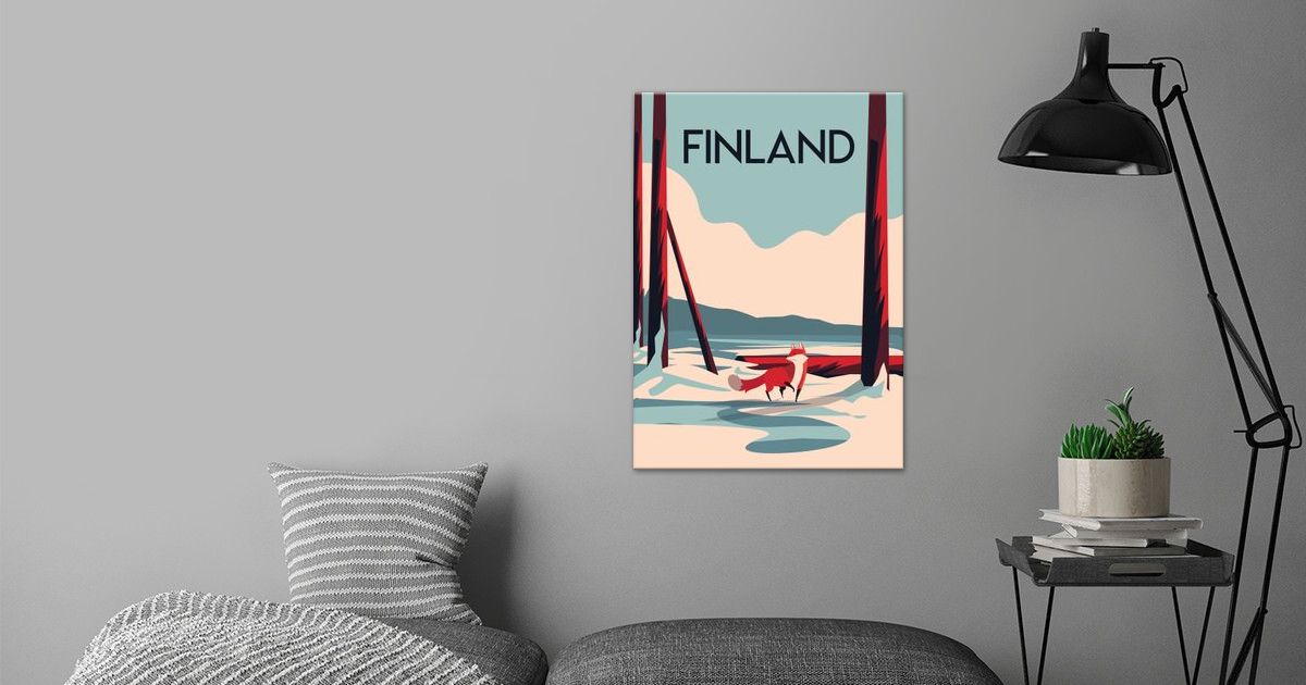 'Finland Travel poster ' Poster by Caravan Studio | Displate