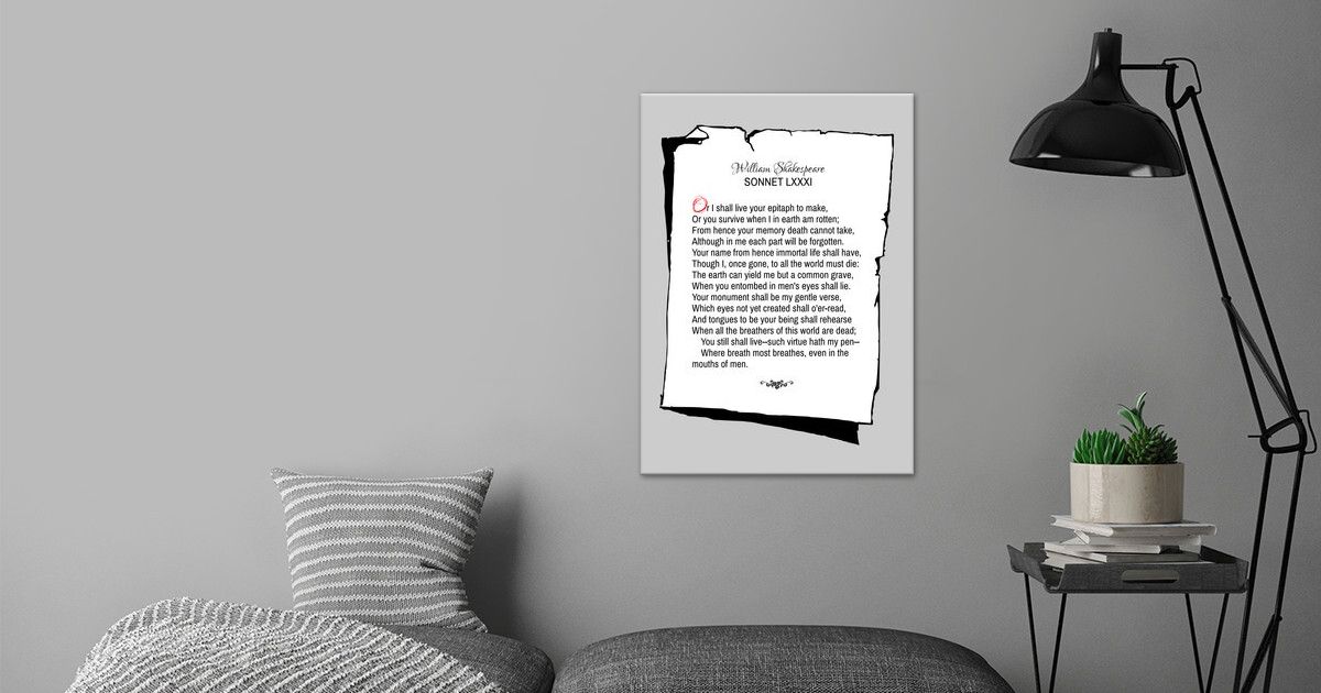 'Shakespeare Sonnet 81' Poster by Art Ofphotos | Displate