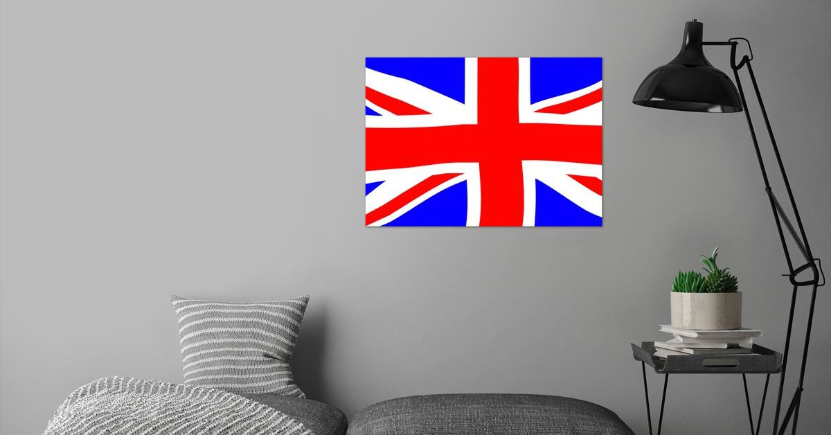 'Union Jack Flag Cartoon' Poster by HomeStead Digital | Displate