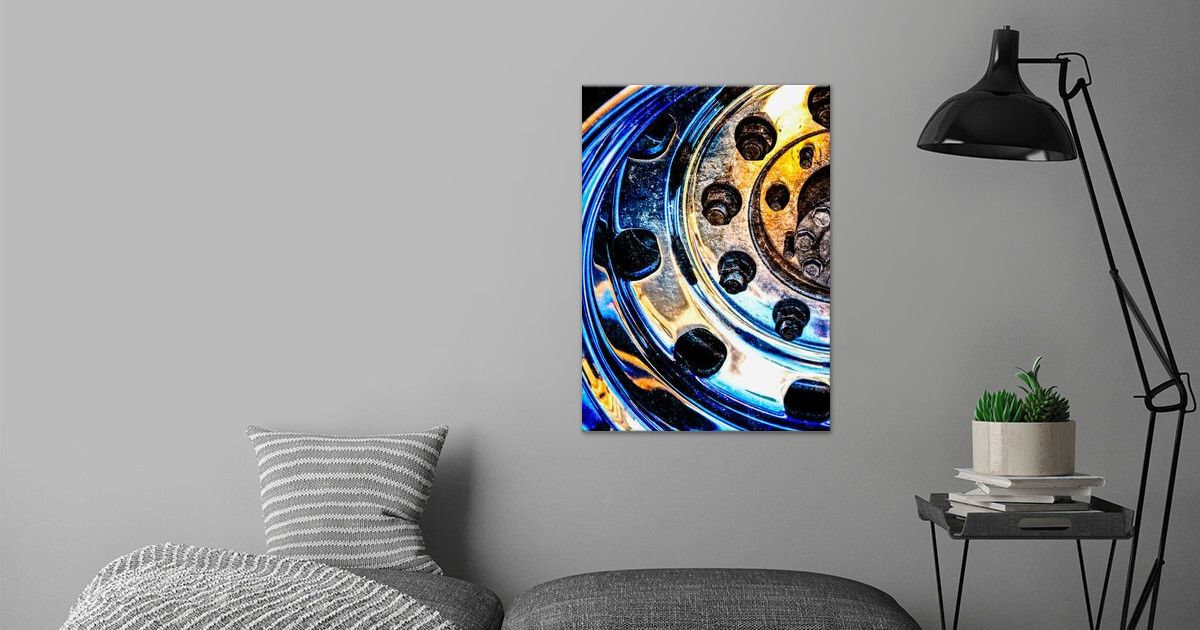 'Car Wheel Abstract Left' Poster by Art Ofphotos | Displate