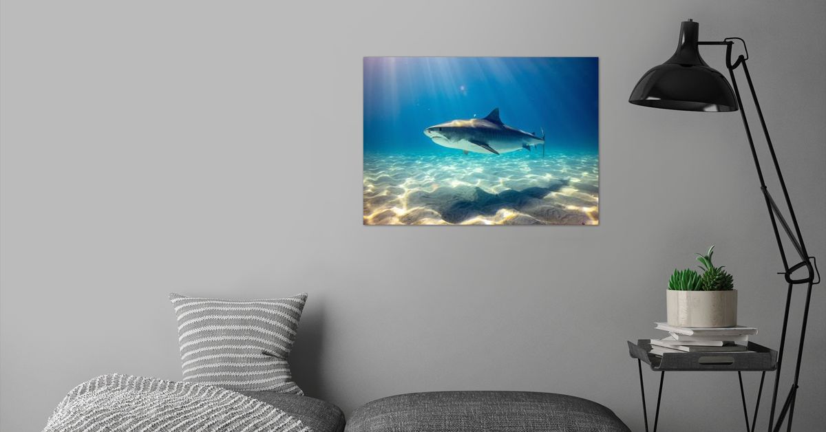'Shark fish underwater' Poster by Max Ronn | Displate