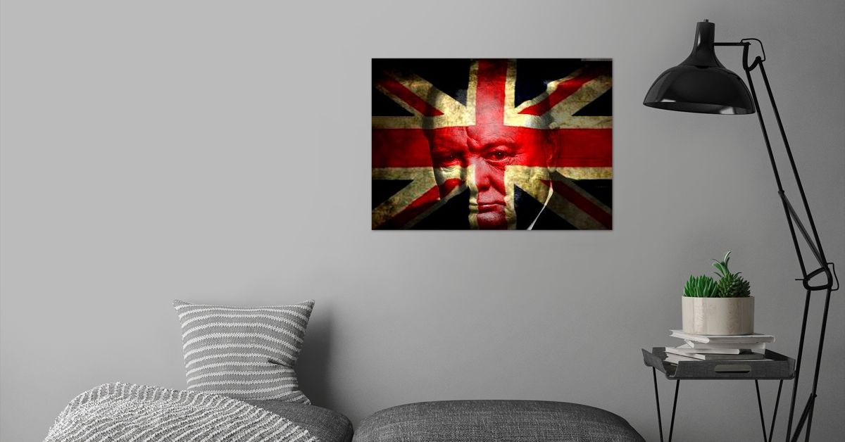 'Winston Churchill Flag' Poster by matt | Displate