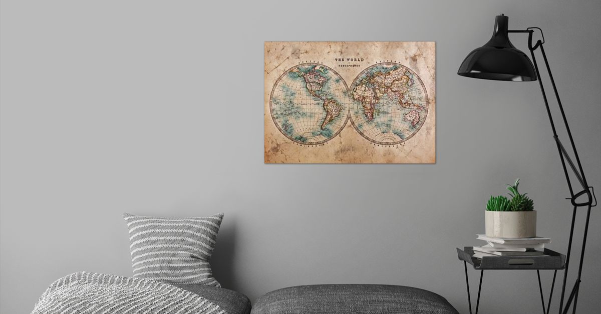 'World Map Mid 1800s' Poster by El Tropico | Displate