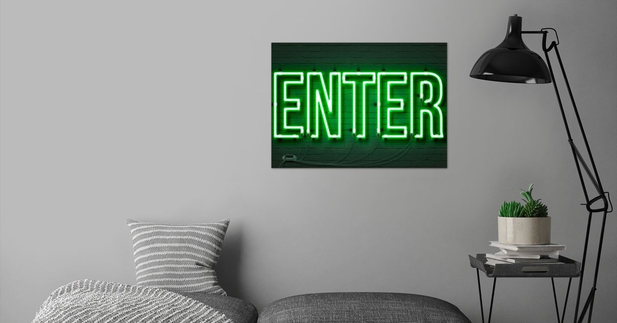 'Enter neon sign' Poster by StuStu | Displate