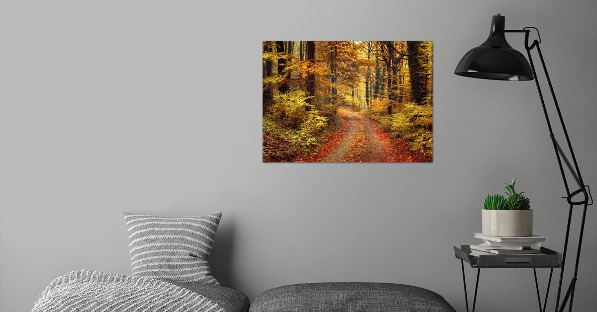 'Autumn forest walk' Poster by Zsolt Zsigmond | Displate