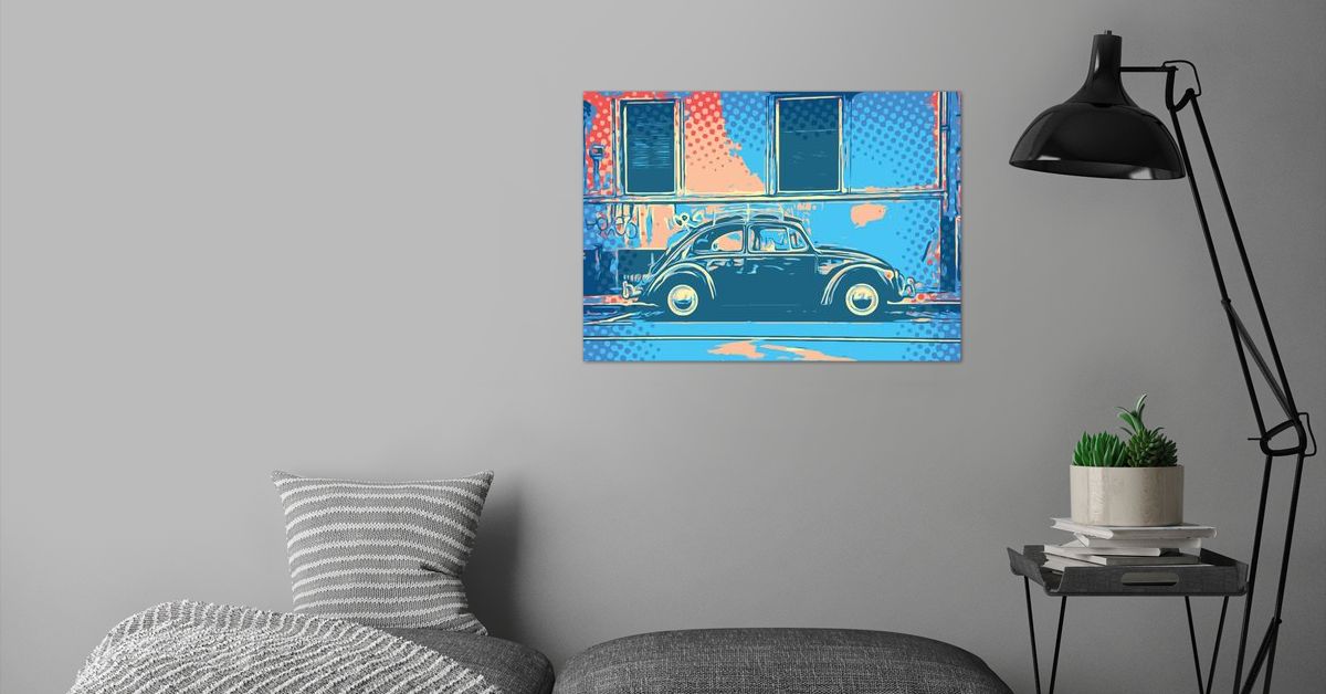 'Side view of a retro car' Poster by DSpot Shop | Displate