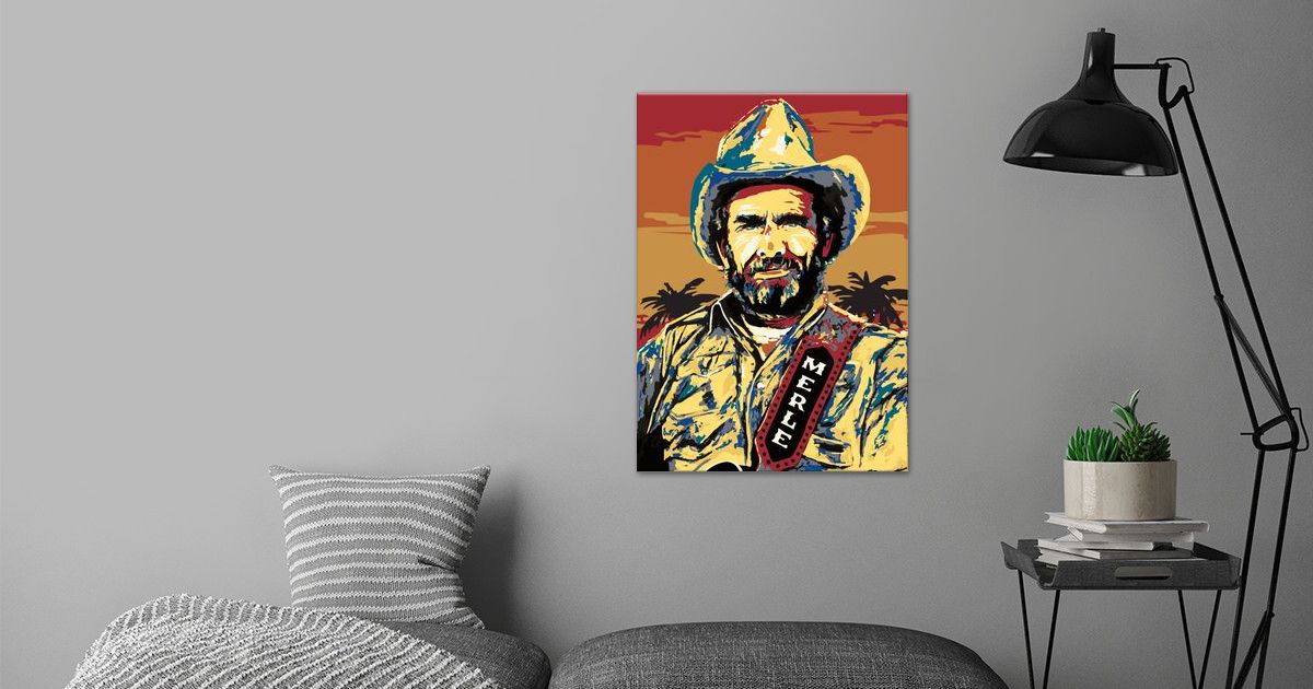 'Merle Haggard Poster Home' Poster by Phuong Dong | Displate