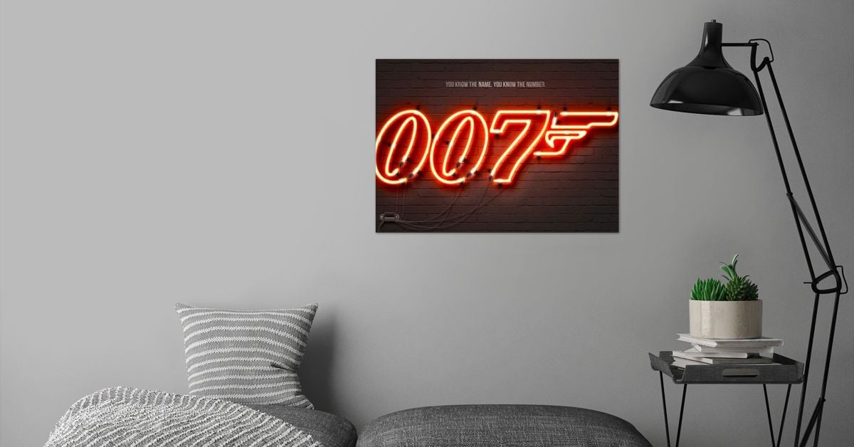 '007 neon sign' Poster by StuStu | Displate