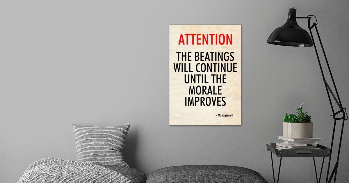 'Morale Funny Office' Poster by Atomic Chinook | Displate