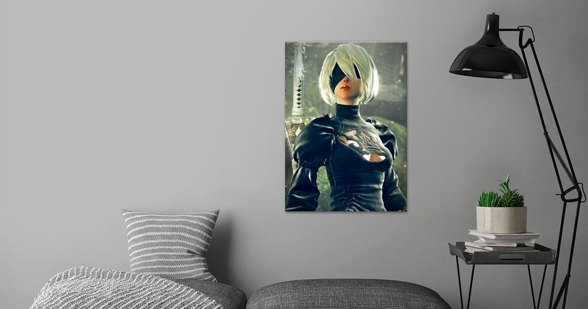 '2B from Nier Automata' Poster by BlueTodyArt | Displate