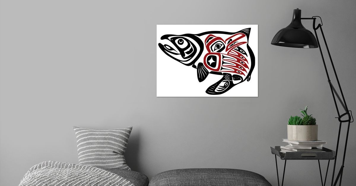 'Haida Native Fish' Poster by Atomic Chinook | Displate