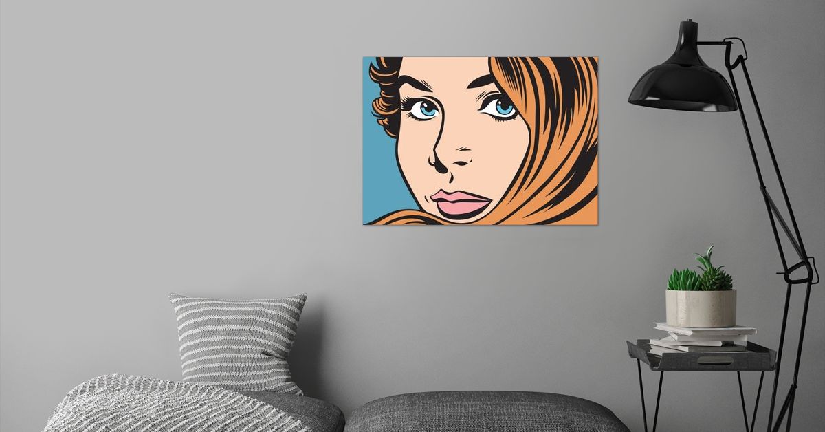 'Comic Pop Girl Art' Poster by Pop Posters | Displate