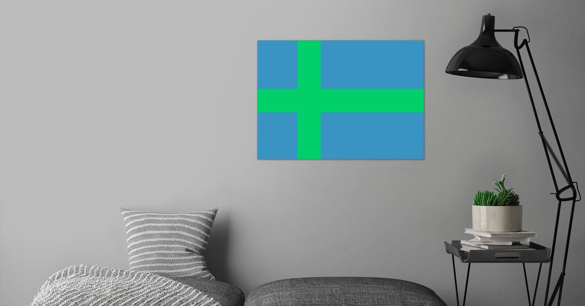 'Votic people flag' Poster by tony4urban | Displate