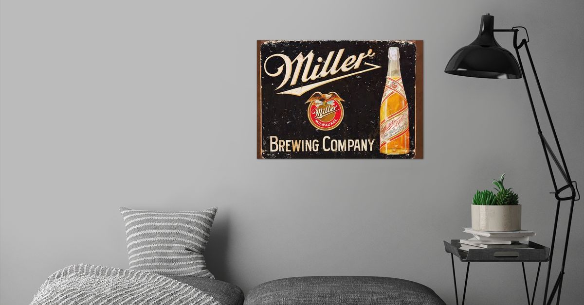 'Miller Beer vintage ' Poster by akyanyme dotcom | Displate