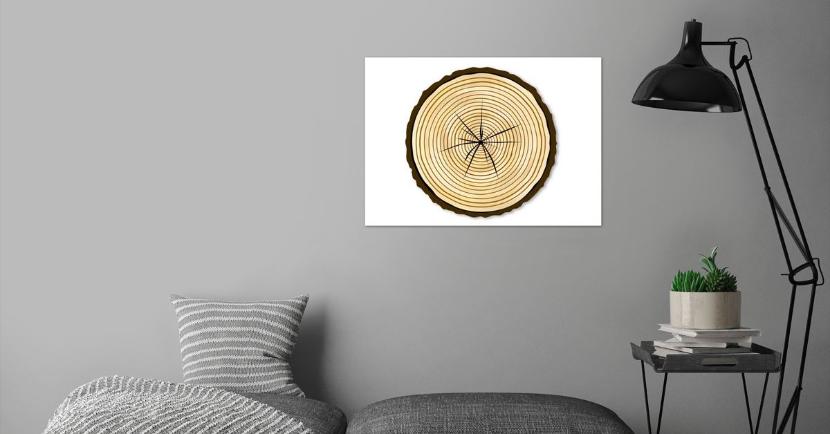 'Pale Log End' Poster by HomeStead Digital | Displate