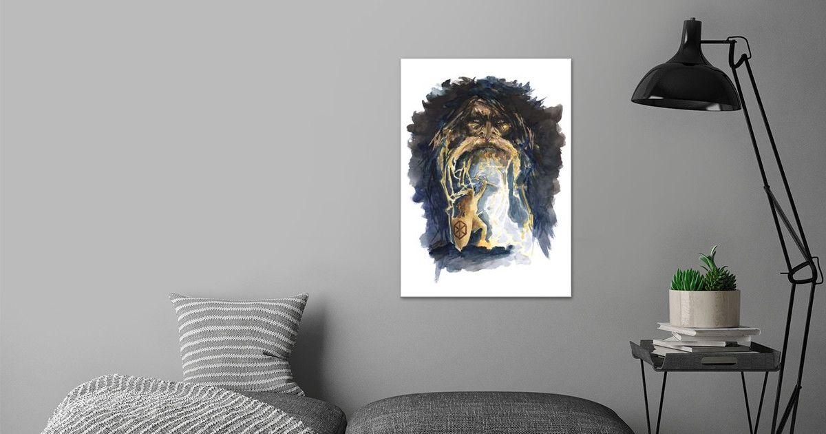 'Perun warrior painting' Poster by Mariusz Szmerdt | Displate