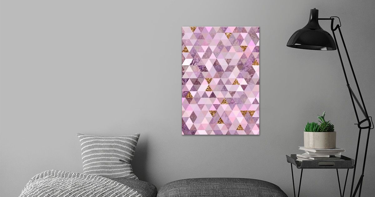 'Pink Triangular Pattern' Poster by Holy Rock Design | Displate