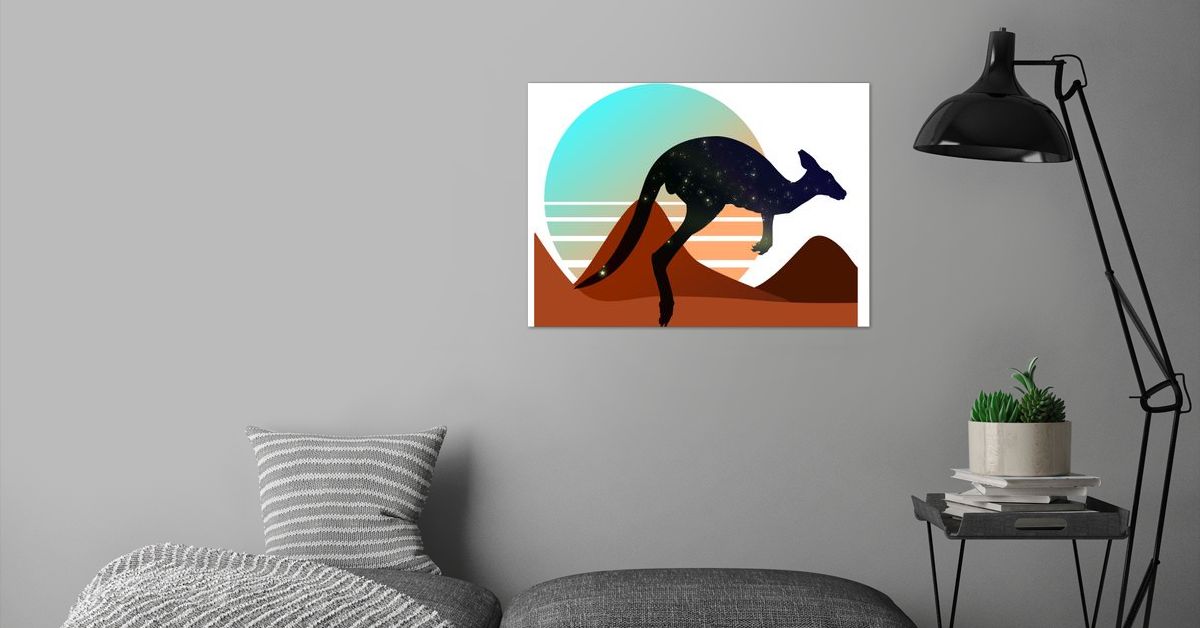 'Constellation Kangaroo' Poster by dinomitrondesigns | Displate