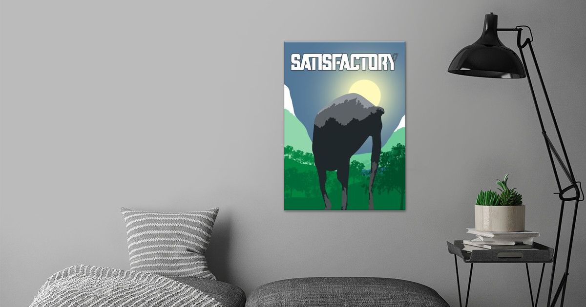 'Satisfactory Space Giraffe' Poster by Rowan Sonnemans | Displate