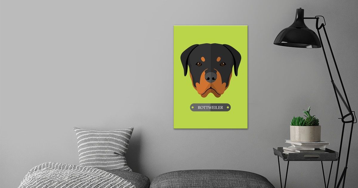 ' dog rottweiler' Poster by Queensy Collin | Displate