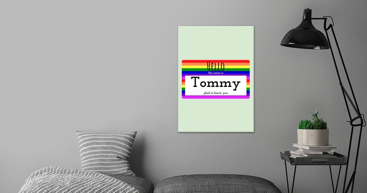 'Hello my name is Tommy' Poster by Lucky Art | Displate