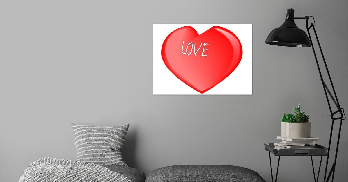 'Love Heart' Poster by HomeStead Digital | Displate