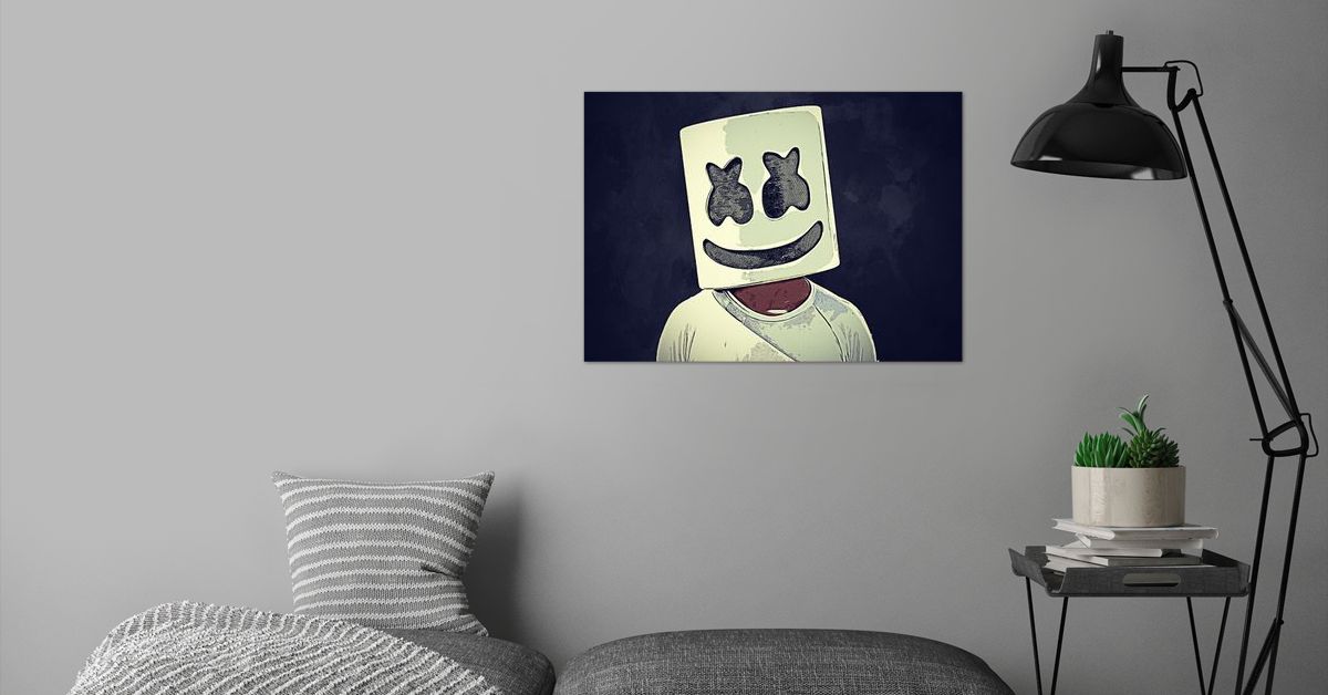 'DJ Marshmello' Poster by ZDai | Displate