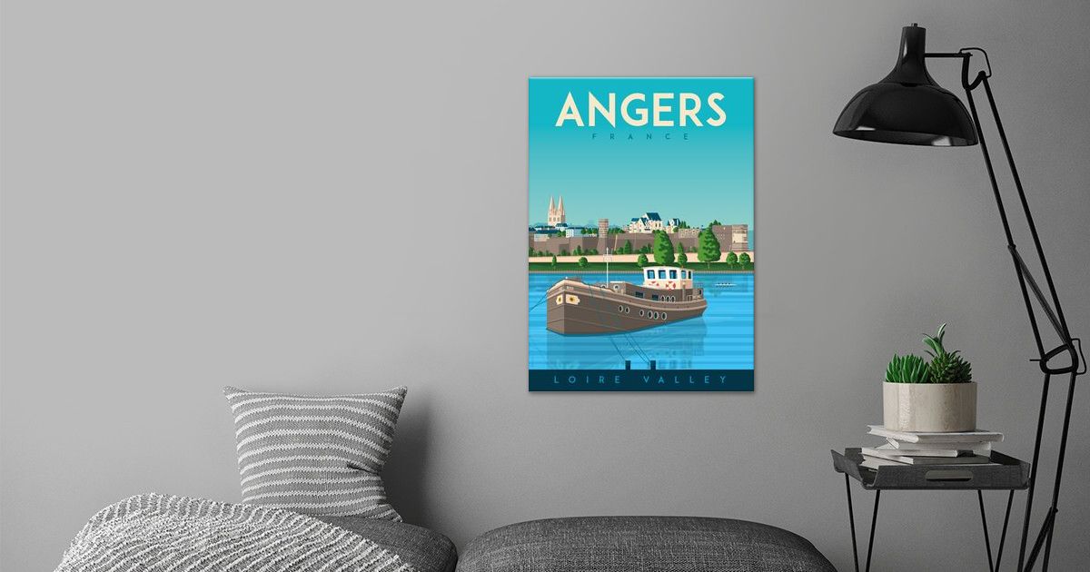 'Angers Travel Poster' Poster by Olahoop Travel Posters | Displate