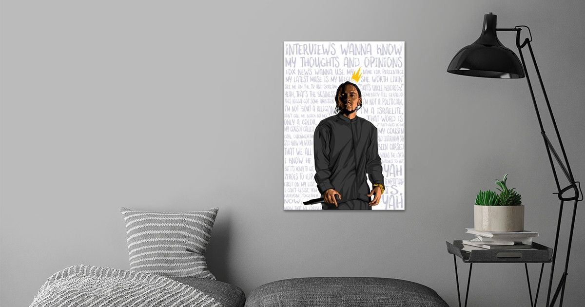 'Kendrick Lamar YAH' Poster by Zie Basilio | Displate