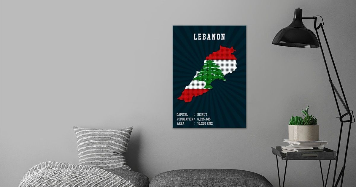 'Lebanon' Poster by Introv Art | Displate