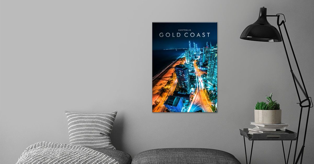 'Gold Coast night view' Poster by Ez Photography | Displate