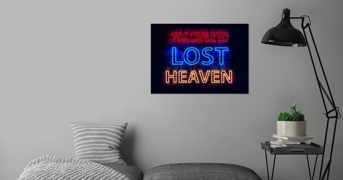 'Lost Heaven Neon Sign' Poster by Don Shop | Displate