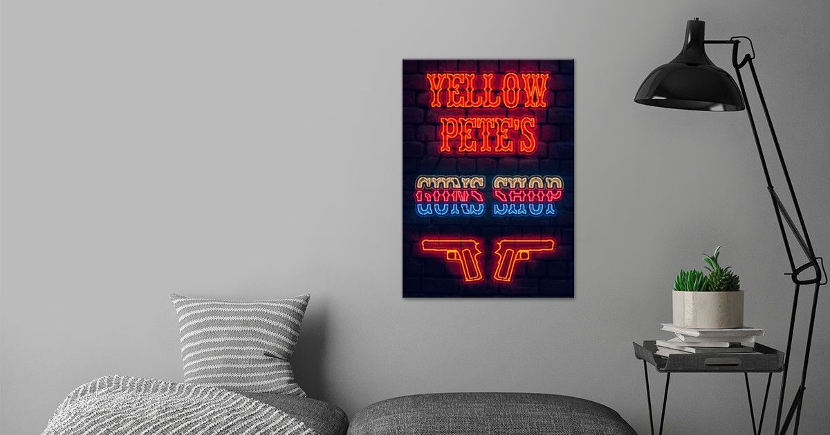 'Yellow Pete Neon Sign' Poster by Don Shop | Displate