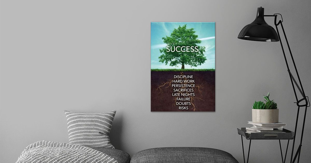 'Success Tree Motivation' Poster by CHAN | Displate