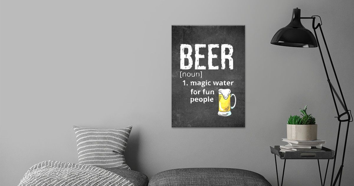 'Beer Funny Definition' Poster by PosterWorld | Displate
