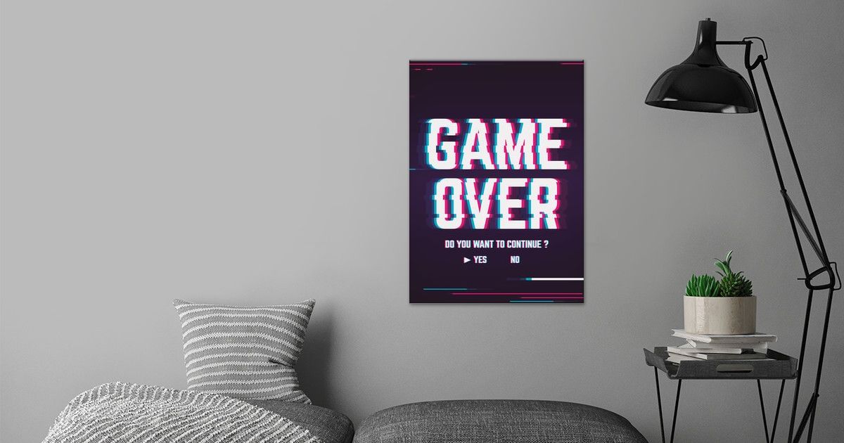 'Game Over Continue' Poster by Anziehend | Displate