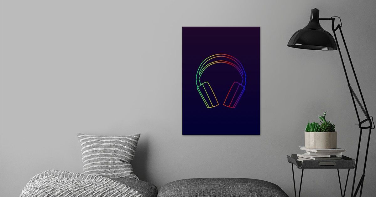 'Gaming headset RGB ON' Poster by Super Muffin | Displate