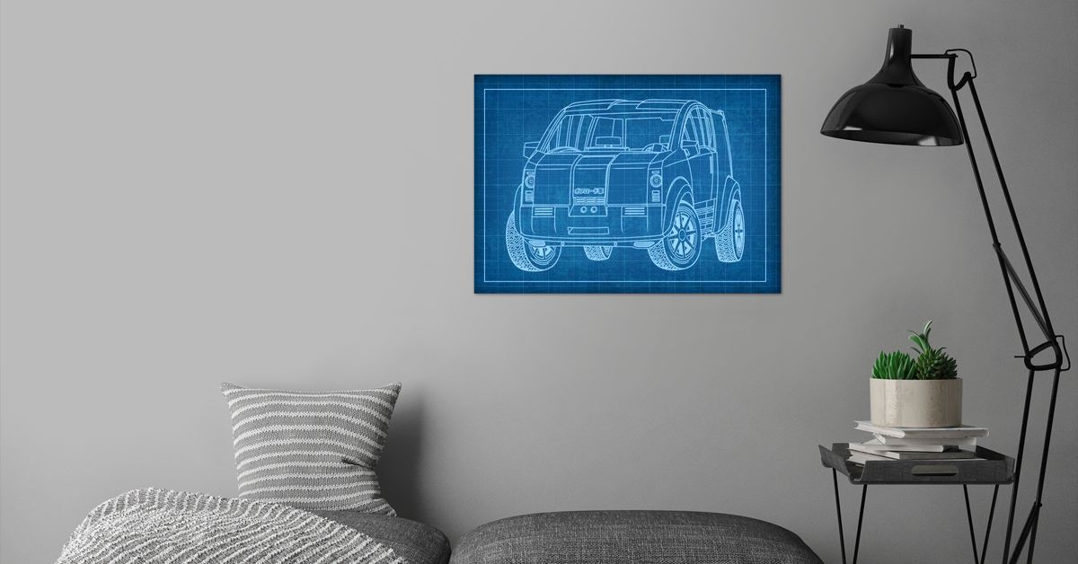 'Isuzu Zen Blueprint' Poster by Navin Guyvit | Displate