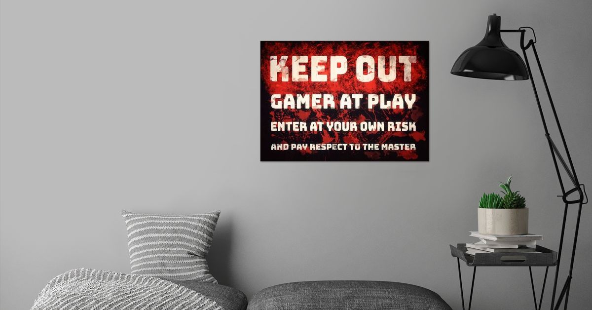 'Keep out gamer at play' Poster by Gianfranco Grenar | Displate