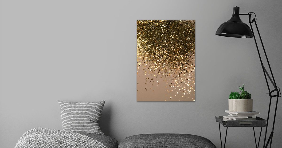 'Gold Brown Glitter 1' Poster by Anita's & Bella's Art | Displate