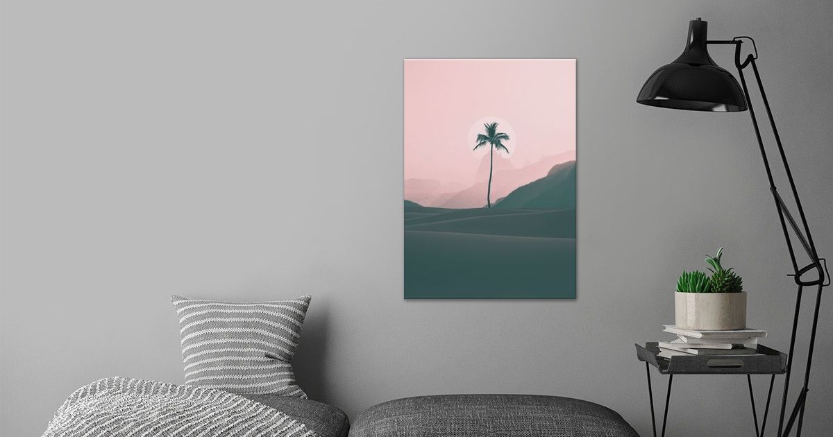 'minimalist coconut tree' Poster by Trigonal Art | Displate