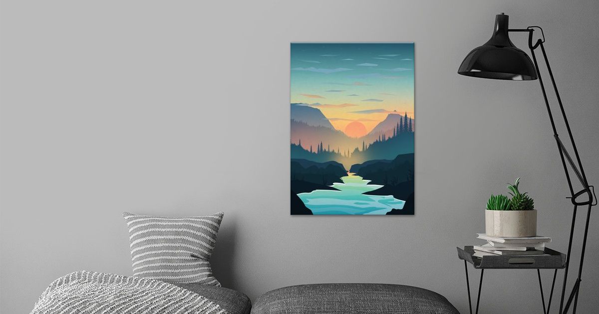 'Blue River rft' Poster by Sambel Pedes | Displate