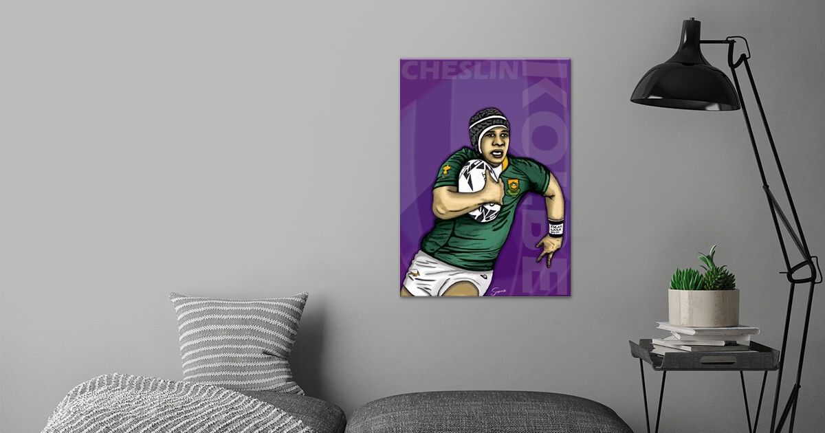 'Cheslin Kolbe' Poster by Corne Myburgh | Displate
