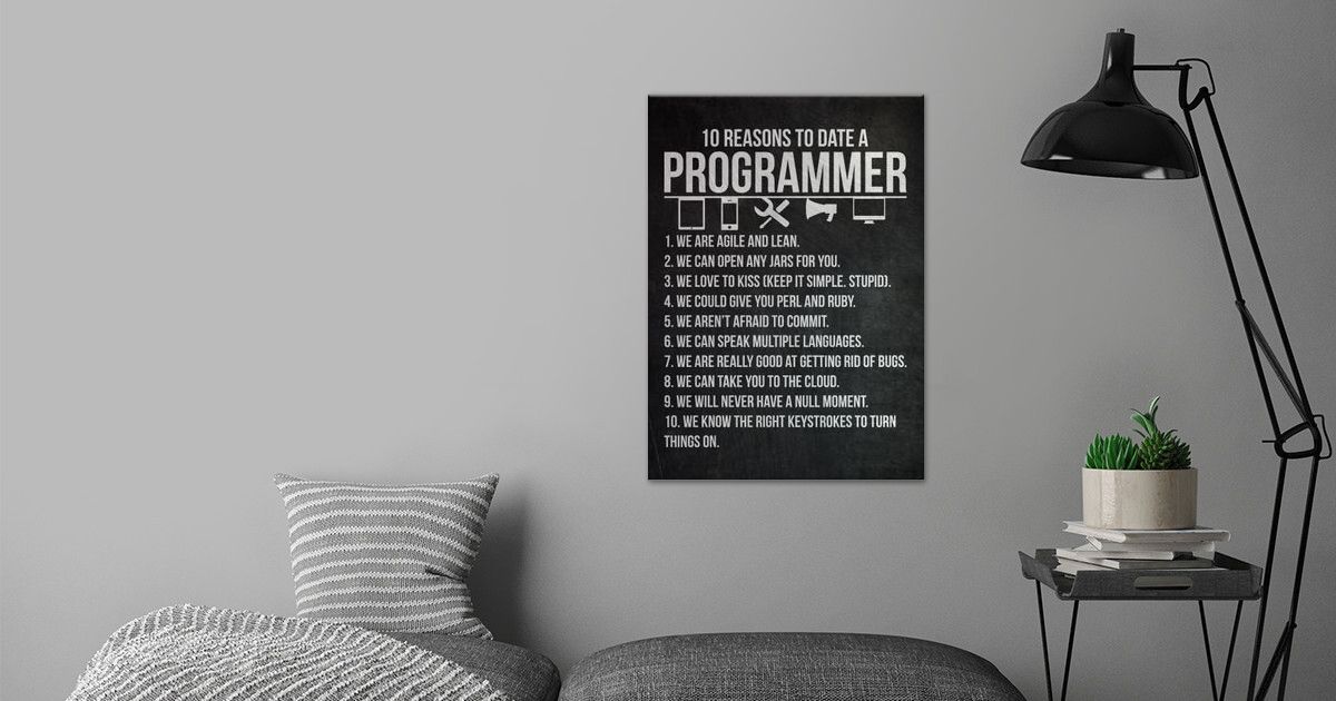 'Date A Programmer' Poster by PosterWorld | Displate