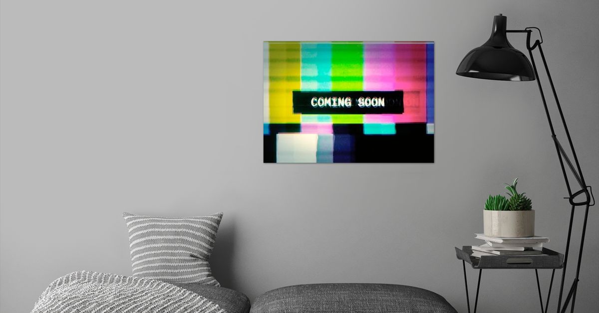 'VHS SMPTE color bars comin' Poster by Gianfranco Grenar | Displate